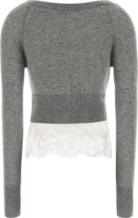 Ermanno Scervino Cashmere and Lace Cardigan - Gray