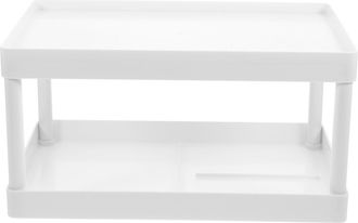 BESPORTBLE Multifunktionales Badezimmer Regal Eckregal Doppellagig Stabiler Organizer für Wohnraum Einfache Montage Platzsparend Stilvolles Design Vielseitig Ein