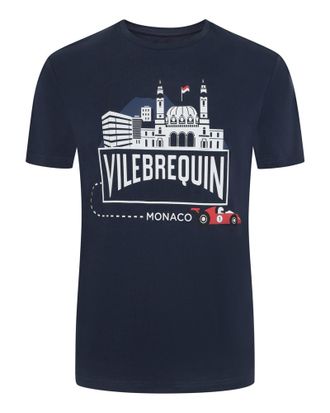 Vilebrequin T-Shirt aus Bio-Baumwolle mit Front-Motiv in
