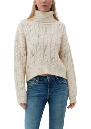 QS by s.Oliver Q/S designed by Womens 2119042 Strickpullover, Weiß, XXL