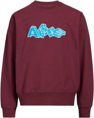 Arte Baumwollpullover mit Rundhalsausschnitt - Rot