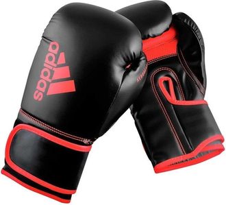 adidas Unisex - Erwachsene Hybrid 80 Boxhandschuhe, Schwarz/Rot, 10 oz EU