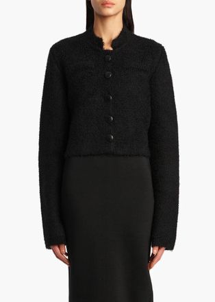 Khaite Boucle Cropped Jacket - Black