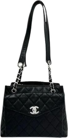 Chanel Sac cabas Matelass&eacute; en caviar Pre-owned - Femme - Pre-owned - Noir - Taille: ONE Size
