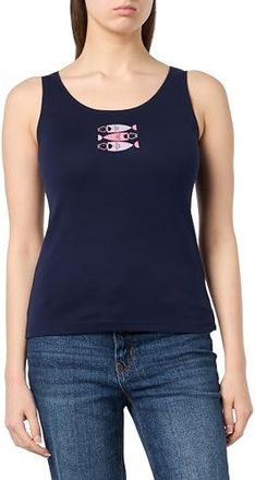 Armor Lux Débardeur T-Shirt, Seal Séri.Fish Delfinium, XS Femme