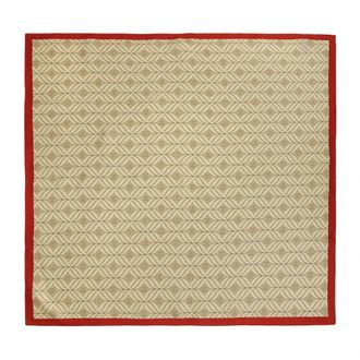 Kazar Seidiges beiges Tuch mit rotem Akzent - - Accessories - Damen - Beige - ONE SIZE