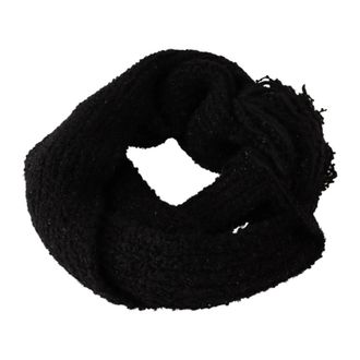 Dolce & Gabbana Schwarzer Gestrickter Wrap Shawl Schal - - Accessories - Damen - Schwarzk - ONE SIZE