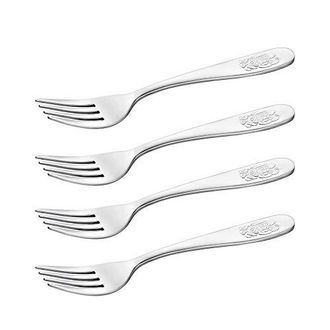 mikken Art 4 Kindergabeln/Gabeln für Kinder aus Chromstahl Motiv : Hund