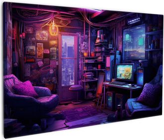 Wallario Leinwandbild Spielhöhle - Wandbild 60 x 90 cm: Kunstdruck | Brillante lichtechte Farben | hochauflösend | verzugsfrei