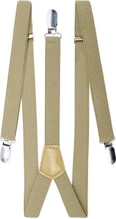 Glamexx24 Bretelles &eacute;troites en forme de Y de 2 cm de large avec 3 clips extra solides pour homme, femme, adolescent, pantalon de travail, bretelles r&eacute;glables, 