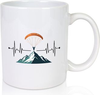 Generic Gleitschirm | Motiv Paragleiter | Gleitschirmfliegen vl10 - Tasse Weiss - Kaffeetasse/Geschenk/Familie