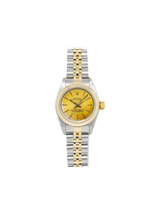 Rolex montre Oyster Perpetual 24 mm pre-owned - Jaune