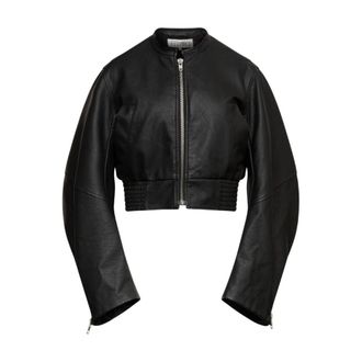 Maison Margiela Cropped Bomberjacke - - Jackets - Damen - Schwarzk - M