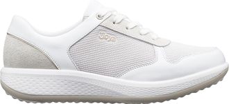 Joya Britt White, Damensneaker aus Textil sowie Leder f&uuml;r gesundes, entspanntes Gehen im Alltag, schicke Freizeitschuhe in Wei&szlig;