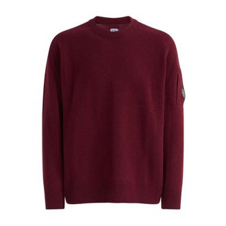 C.P. Company Pullover mit Rundhalsausschnitt aus Lammwolle - - Knitwear - Herren - Rot - S