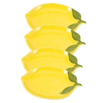 Cabilock K&uuml;chendekor Mit Zitronenmotiv - Keramikschale Zitronen-serviersch&uuml;ssel F&uuml;r Obstsalat