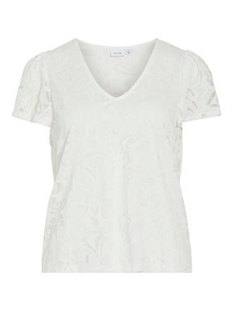 Vila Vistasia S/S V-Neck Top/Ka