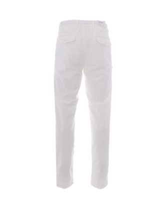 Eleventy Mens Joggers Velvet White Cotton Modal Elastane Trousers