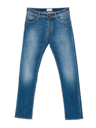 Jacob Cohen Lederjacke - Hellblau