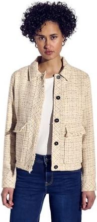 Street One A212611 Veste boucl&eacute;e Courte, Coton Beige, 40 Femmes