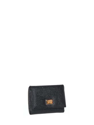 Dolce & Gabbana Womens Leather Wallet Dauphine Black Calf & Purses