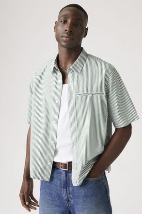 Levi's Chemise Manche Courte Crop Zandt - Homme - Vert / Waylon Stripe Dark Green - XL