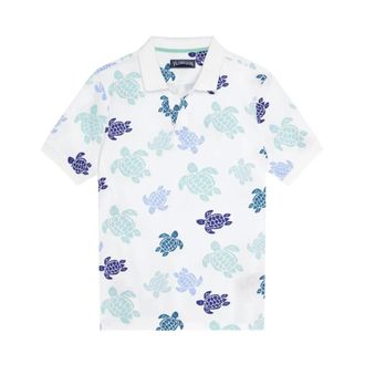 Vilebrequin Homme, Tops, Blanc, Taille: 3XL Ronde des Tortues Polo