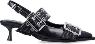 Ganni Femme, Chaussures, Noir, Taille: 39 EU Escarpins &agrave; Boucle et Petit Talon