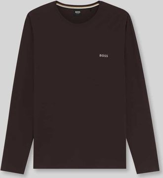 HUGO BOSS Langarmshirt mit kleinem Logo-Schriftzug