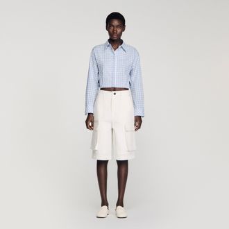 Sandro Bermuda large en coton