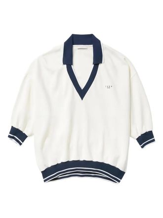 1989 STUDIO Pullover mit V-Ausschnitt - Weiß