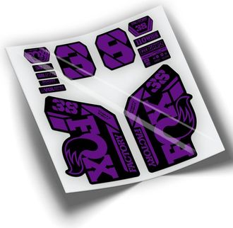 Generico Ref: VP433 Aufkleber, kompatibel mit Fox-38 KASHIMA 2021-2024 MTB, Sticker, Aufkleber, Aufkleber für Mountainbikes (Violett)
