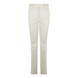 Tom Ford Femme, Pantalons, Beige, Taille: 36 FR Pantalon Large Tailleur en Coton