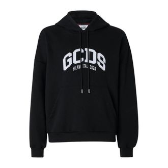 GCDS Logo Lounge 2024 Hoodie - - Sweatshirts & Hoodies - Damen - Schwarzk - XL
