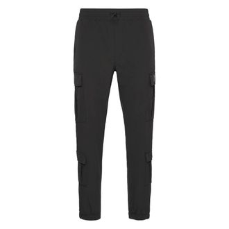 Plein Sport Homme, Pantalons, Noir, Taille: 4XL Nylon Jogging Pantalons