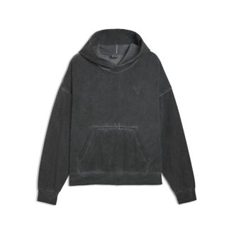 Puma Erwachsene Washed Out Graphic Boxy Hoodie L, Dusky Gray