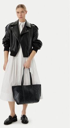 Calvin Klein Handtasche Woven Medium Carryall LV04F3548G Schwarz