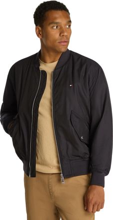 Tommy Hilfiger Herren Bomberjacke Authentic Bomber mit Reißverschluss, Schwarz (Black), 3XL