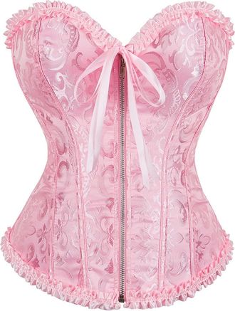 Generic Korsett Damen Corsage Damen Retro Corsett Damen &Auml;rmelloses Korsett G&uuml;rtel Verstellbare Einfarbig Corsage Damen Reizw&auml;sche Damen Sexy Corsage Top Fasch