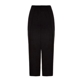 Balmain Pantalon en viscose avec crochet et fermeture &eacute;clair - Femme - Pantalons - Noir - Taille: 44 FR