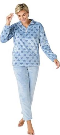 Damart Pyjama Thermique Thermolactyl en Maille Polaire Emboss&eacute;e Femme Bleu Taille 50-52 (XL)