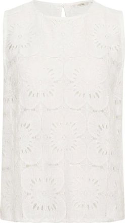 Cream Femme, Tops, Beige, Taille: 40 FR Haut en Dentelle Blanc Neige