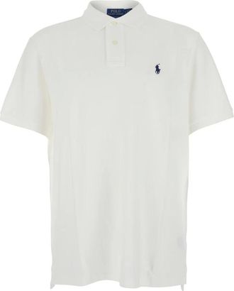 Polo Ralph Lauren Homme, Tops, Blanc, Taille: L Polo Maille Piqu&eacute; Manches Courtes Coupe Classique