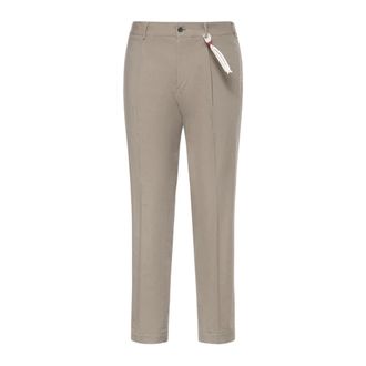 Santaniello Homme, Pantalons, Beige, Taille: S Popeline Extralight Stretch Tinto Capo in Olandesina