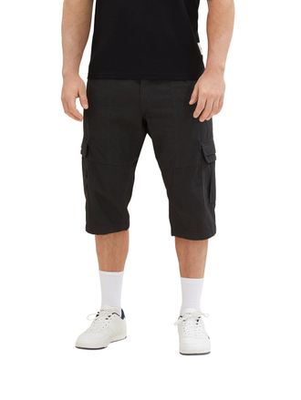 Tom Tailor Herren 1037057 Bermuda Shorts, 31309 - Black Grey Pattern, 46 Große Größen