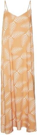 Vero Moda Vmkanya Singlet 7/8 Robe WVN Btq, Mandarine/AOP : Kanya, L Femme