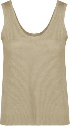 Bomboogie Femme, Tops, Vert, Taille: 44 FR Linen top