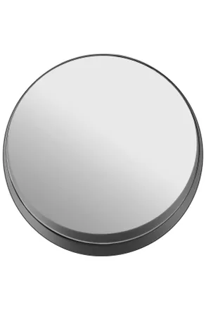 Landscape Wandspiegel, Schwarz, Metall, Glas, rund, 50x50x10 cm, Spiegel, Wandspiegel