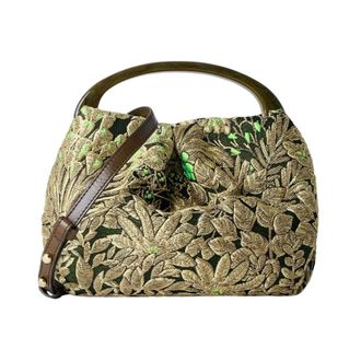 Dries Van Noten Kleine Blumen-Jacquard-Henkeltasche - - Bags - Damen - Gelb - ONE SIZE