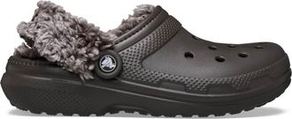 Crocs Classic Clogs mit Fleecefutter in Dunkelbraun